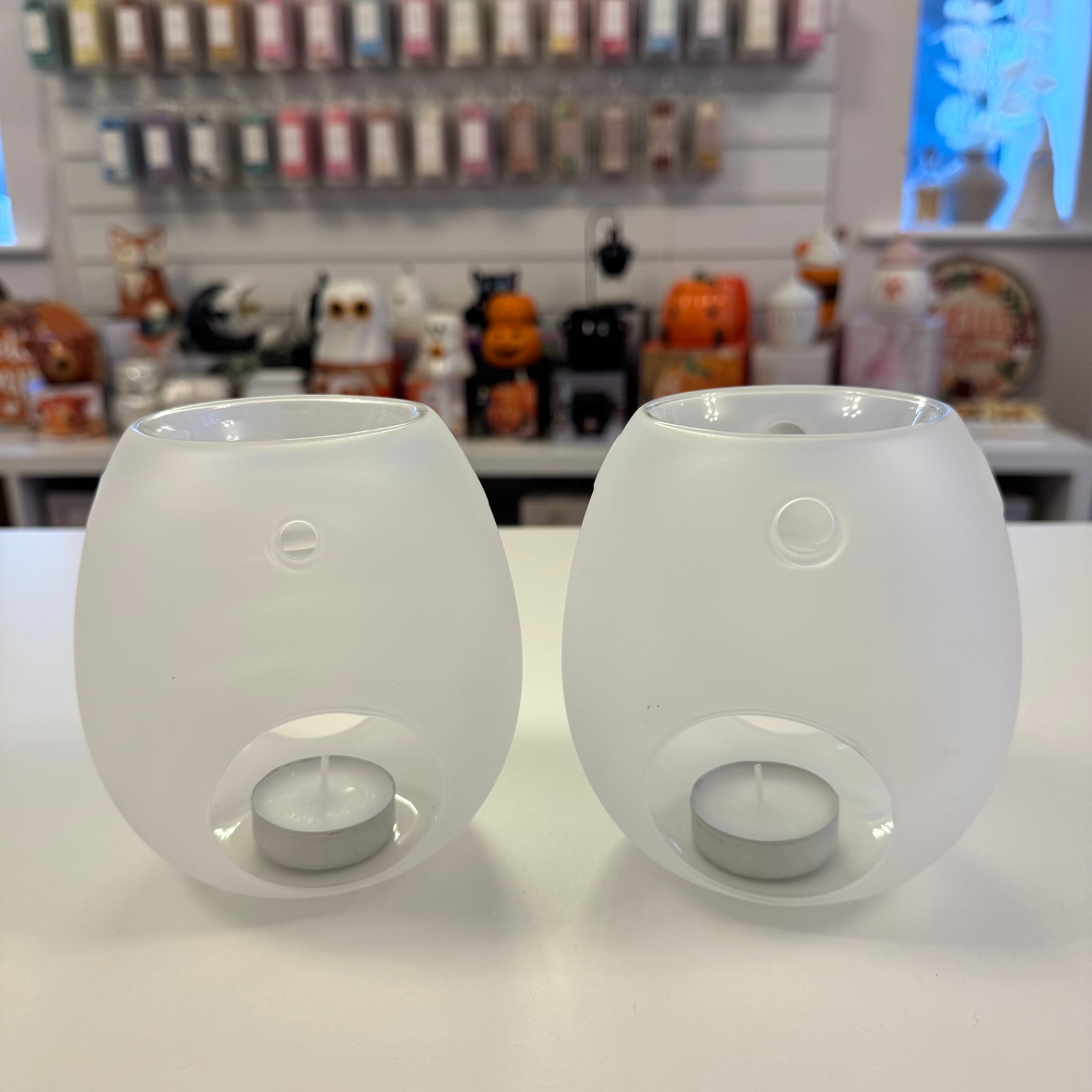 White Frosted Glass Burner – Scents By Sisters